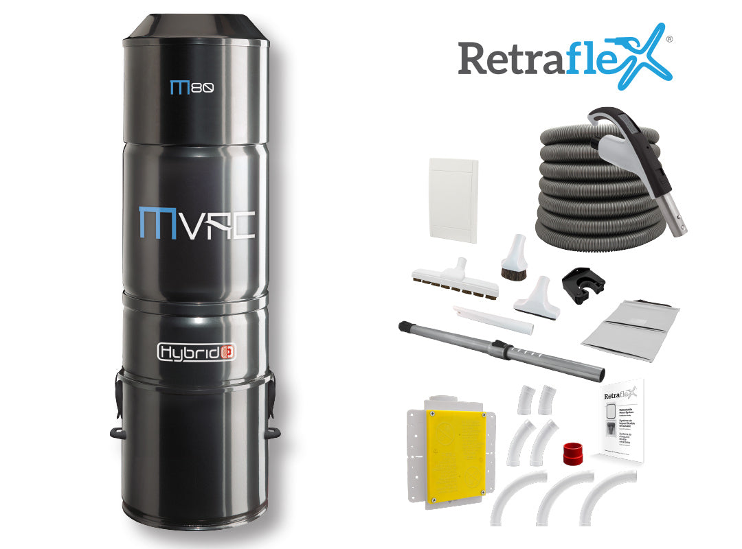 Aspirateur central - MVac - M80 - Avec 1 ensemble d'accessoires Retraf ...